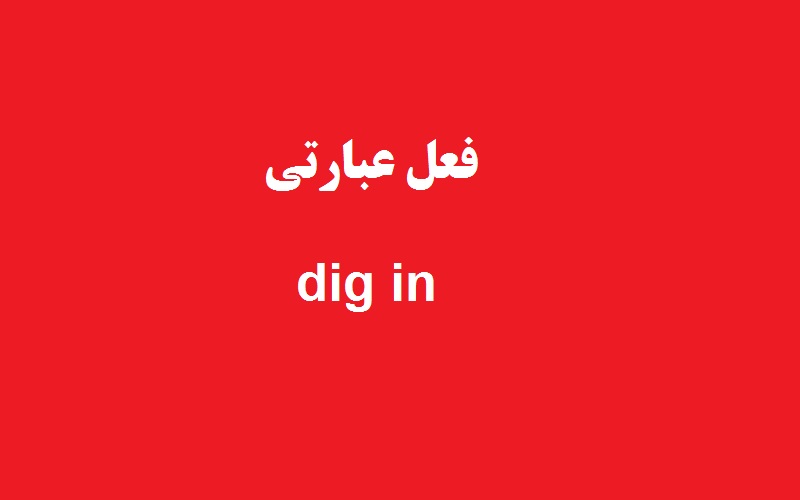 کاربرد و معنی dig in چیست؟ - زبانشناس