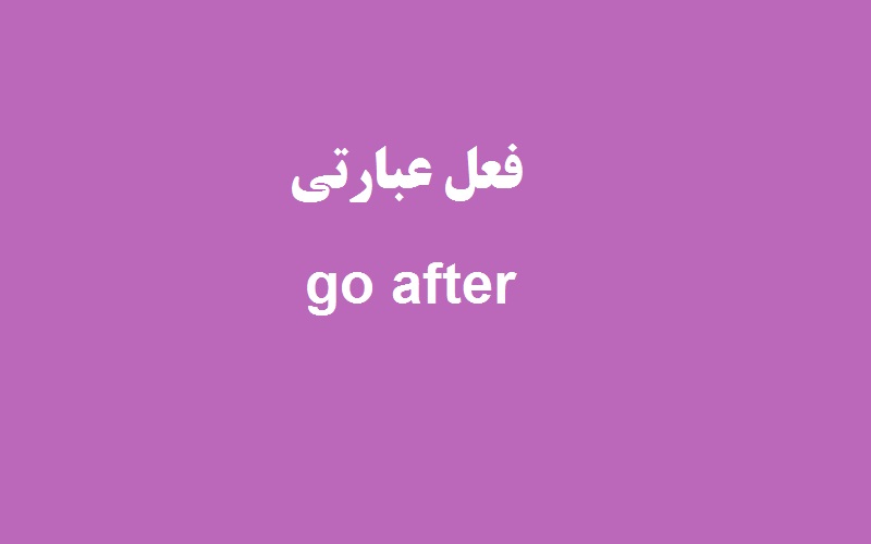 کاربرد و معنی go after چیست؟ - زبانشناس