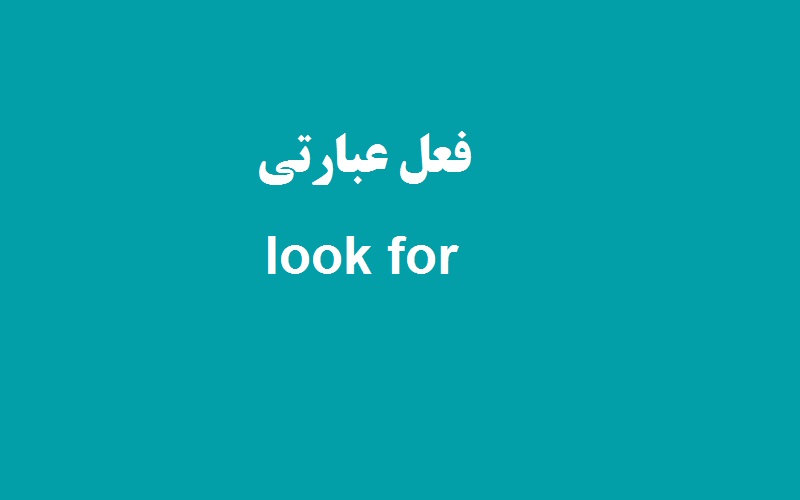 کاربرد و معنی look for چیست؟ - زبانشناس