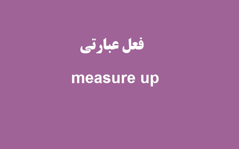 کاربرد و معنی measure up چیست؟ - زبانشناس