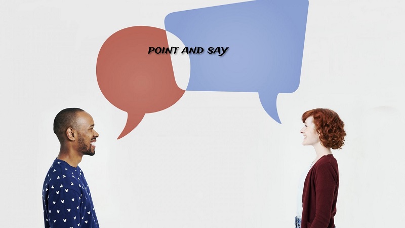 معنی جمله point and say چیست؟ - زبانشناس